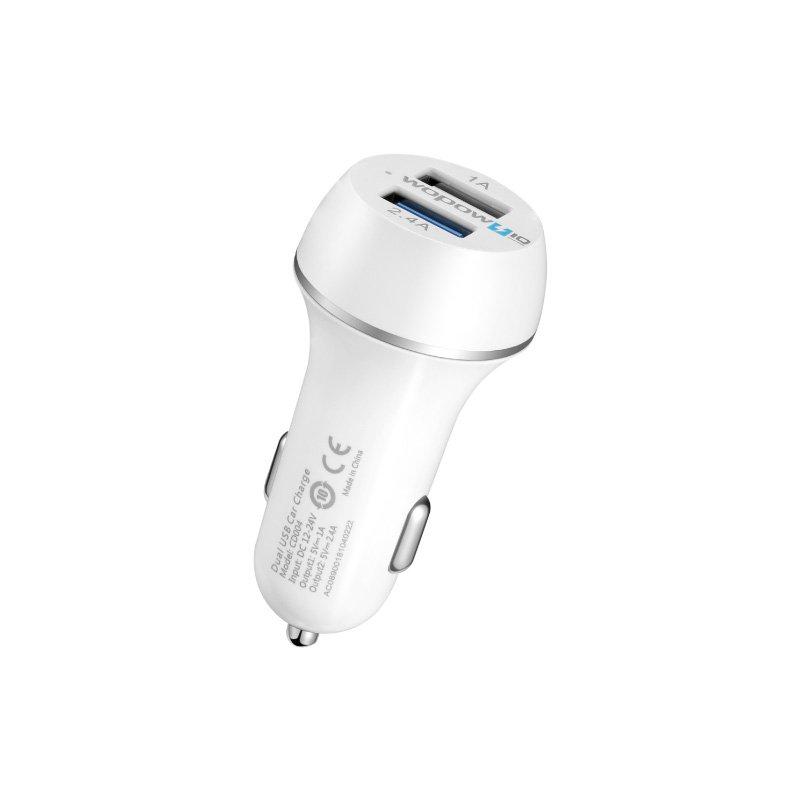 Wopow Car Charger 2.4Amp, Black - eXtra