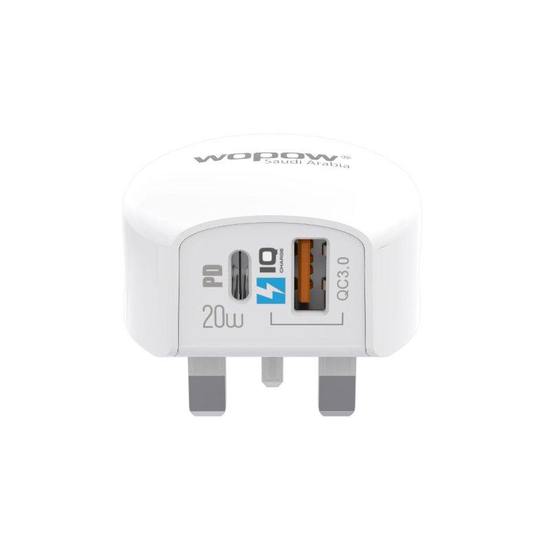Wopow Wall Charger 20W, White - eXtra