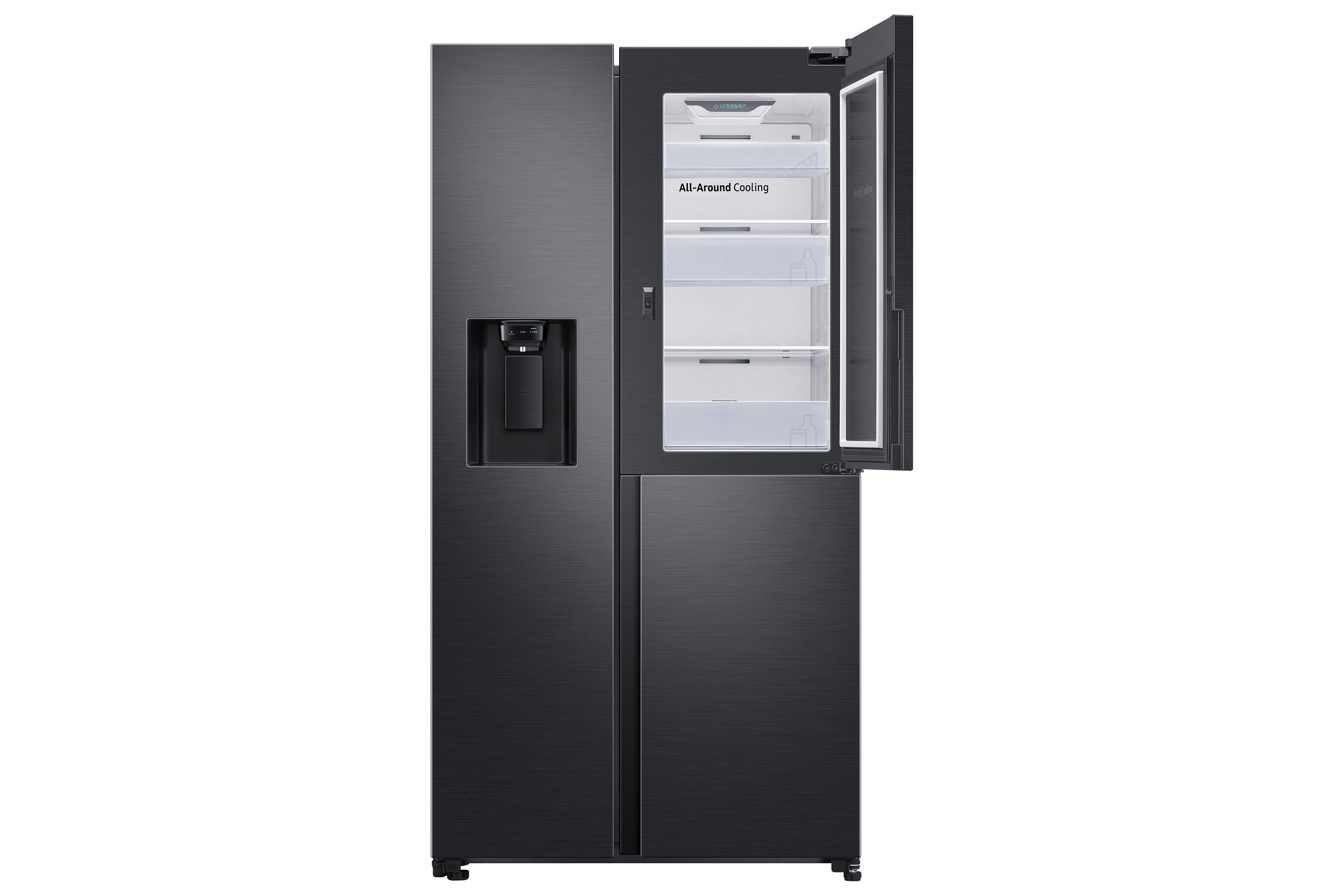 Samsung SBS Refrigerator 18.2Cu.ft, Freezer 10.3Cu.ft, Black Matt - eXtra