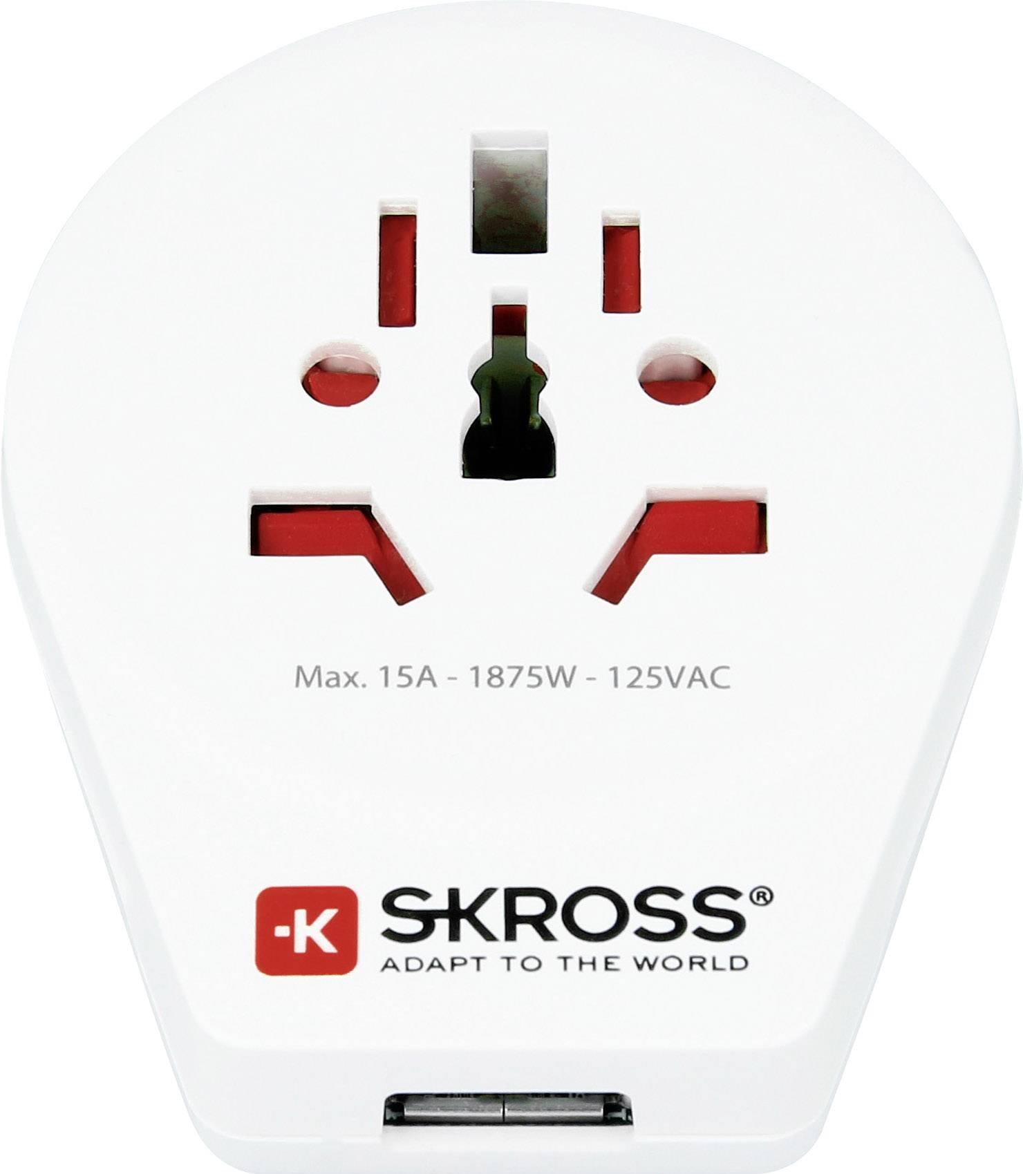 Skross WORLD TO USA-USB Universal Travel AC Wall Adapter, White - eXtra ...