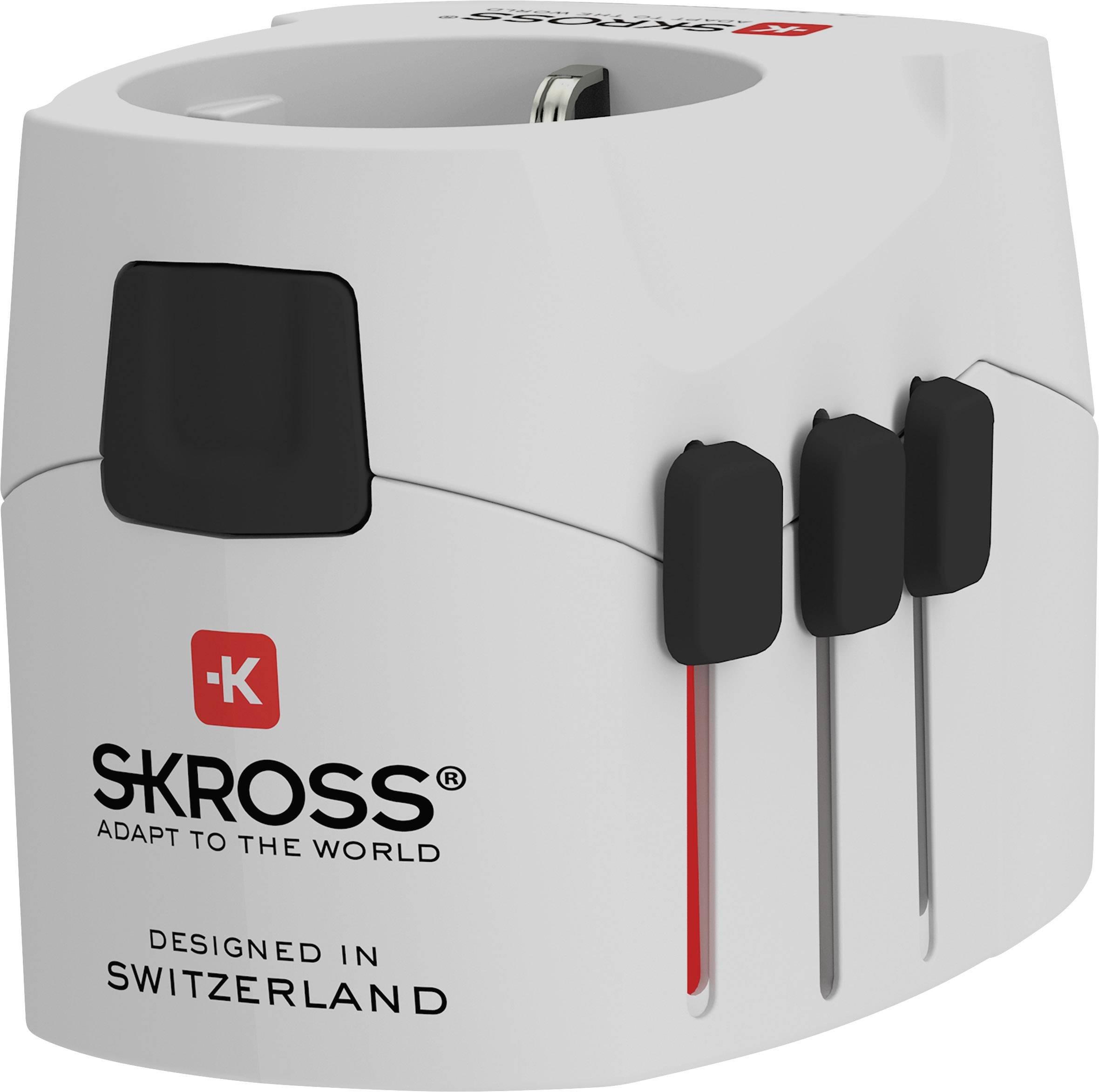Skross PRO LIGHT USB 4XA WORLD Universal Travel AC Wall Adapter, White ...