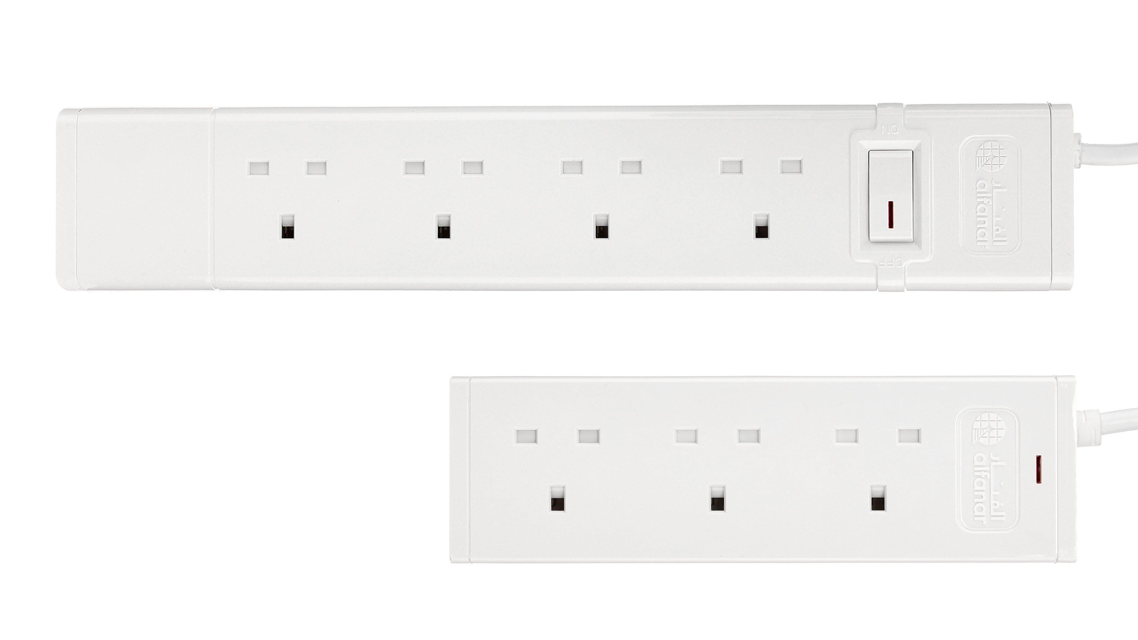 alfanar Cord Extension 4 Sockets 5 Meters + 3 Socket 3 Meters - eXtra