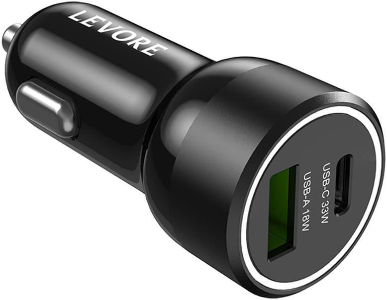 Levore Car Charger 51W, Black - eXtra