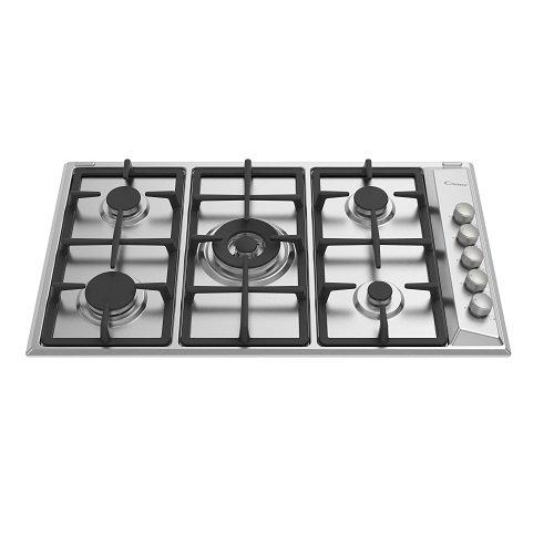 Candy 86cm Built-In Gas Hob, 5 Burners, Inox - eXtra Oman