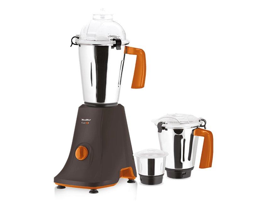 Meenumix CARROT , 1.5L Mixer Grinder Stainless Steel, 550W ,Yellow/Dark ...