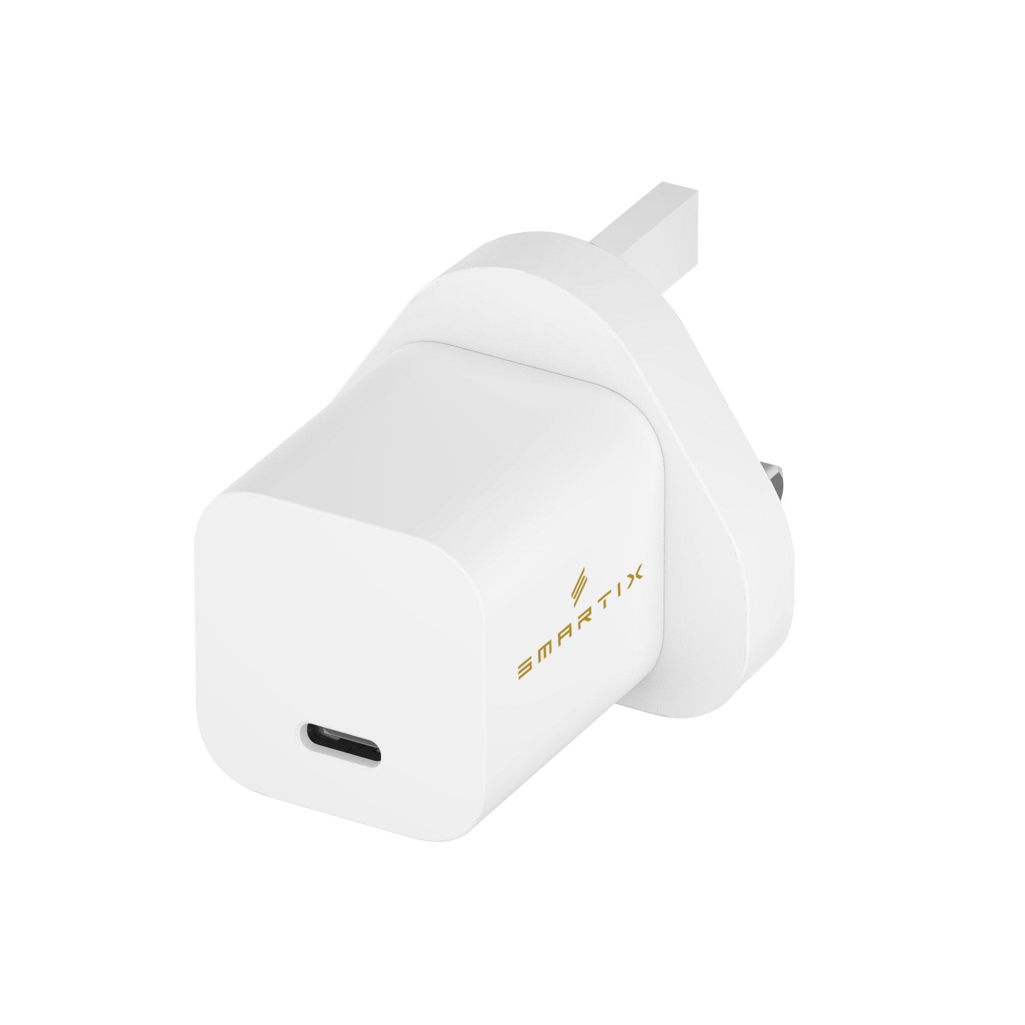 Smart 35 Watts Premium Mini Wall Adapter, Type-C, White - eXtra Bahrain
