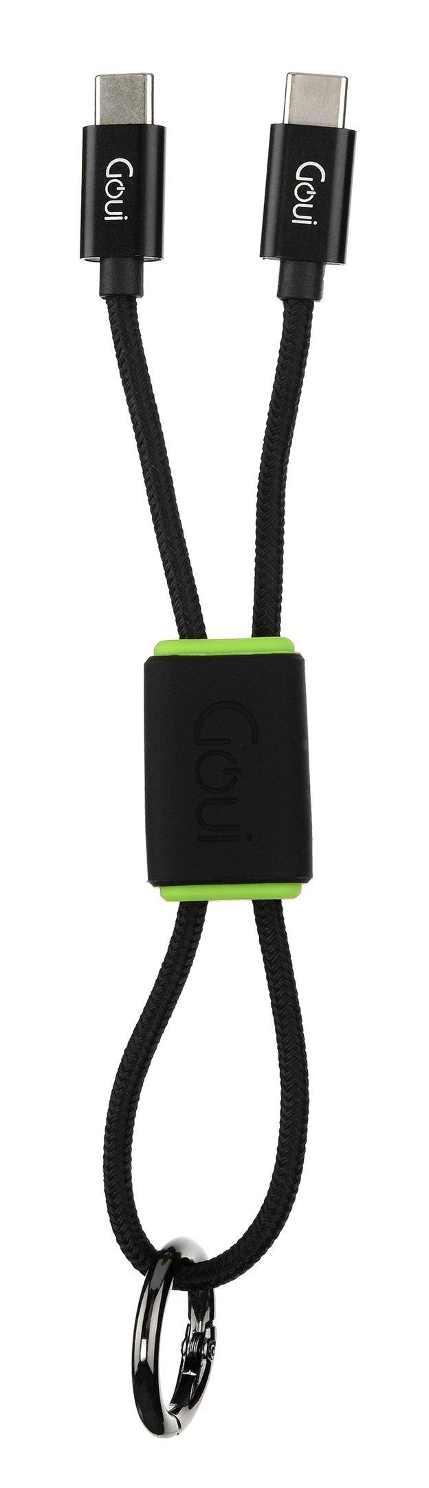 Goui Lock Type C to C Key Chain Cable, Black - eXtra