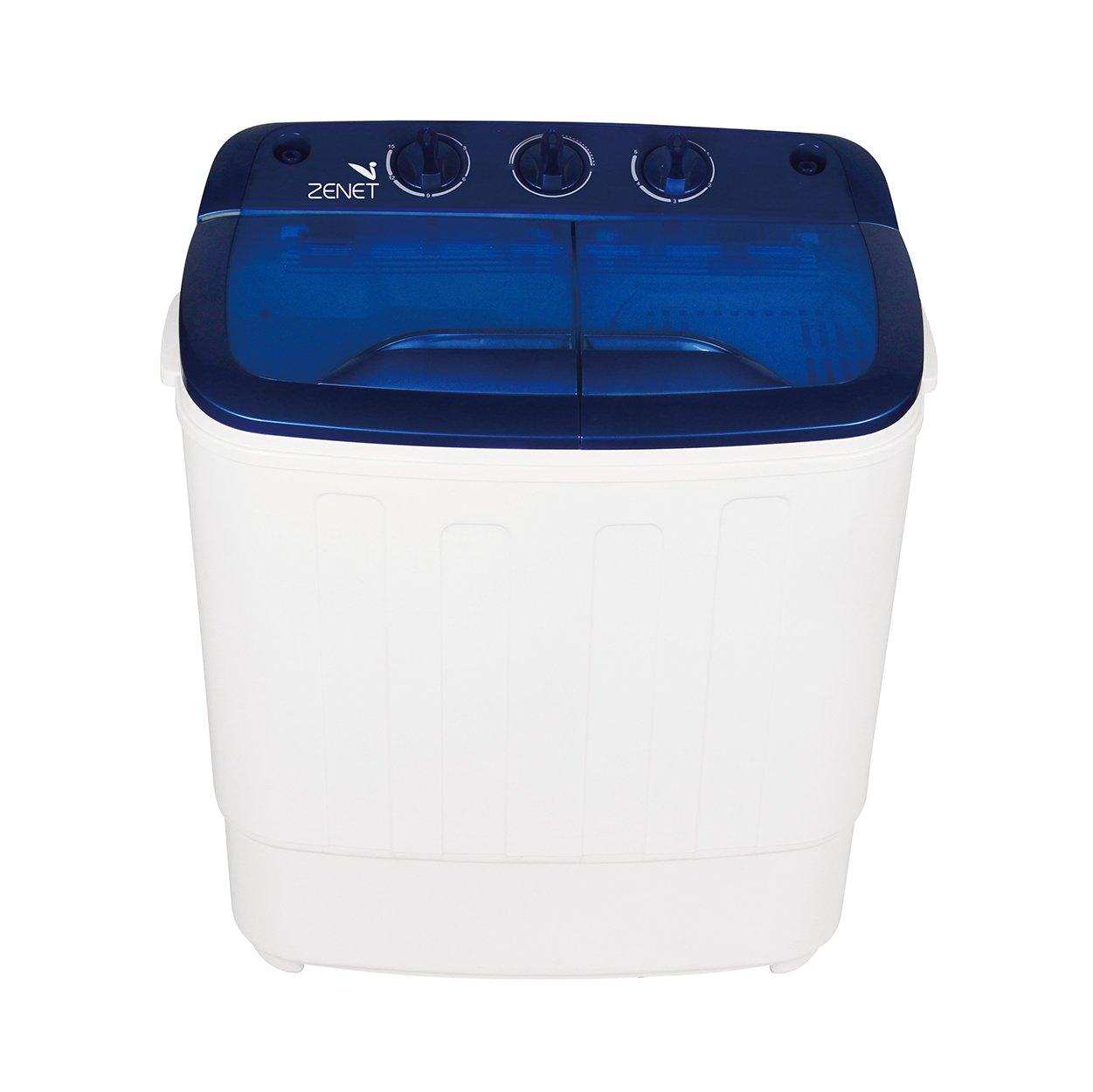 Zenet 3.0KG Mini-Washing Machine Twin Tub, Blue/White. - eXtra Bahrain