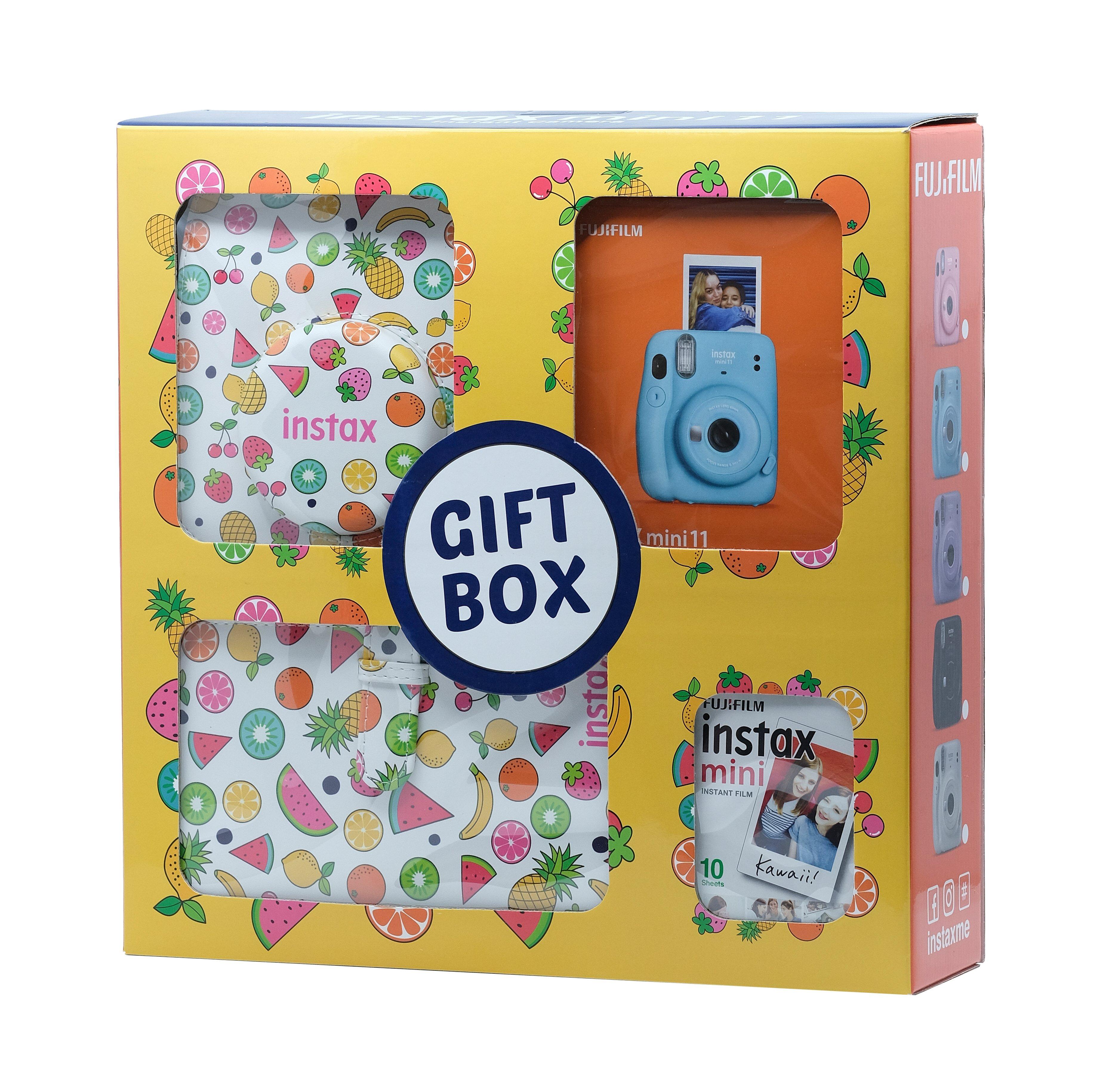 Fujifilm INSTAX MINI 11 Instant Film Camera Gift Box With 3 Gifts Blue ...