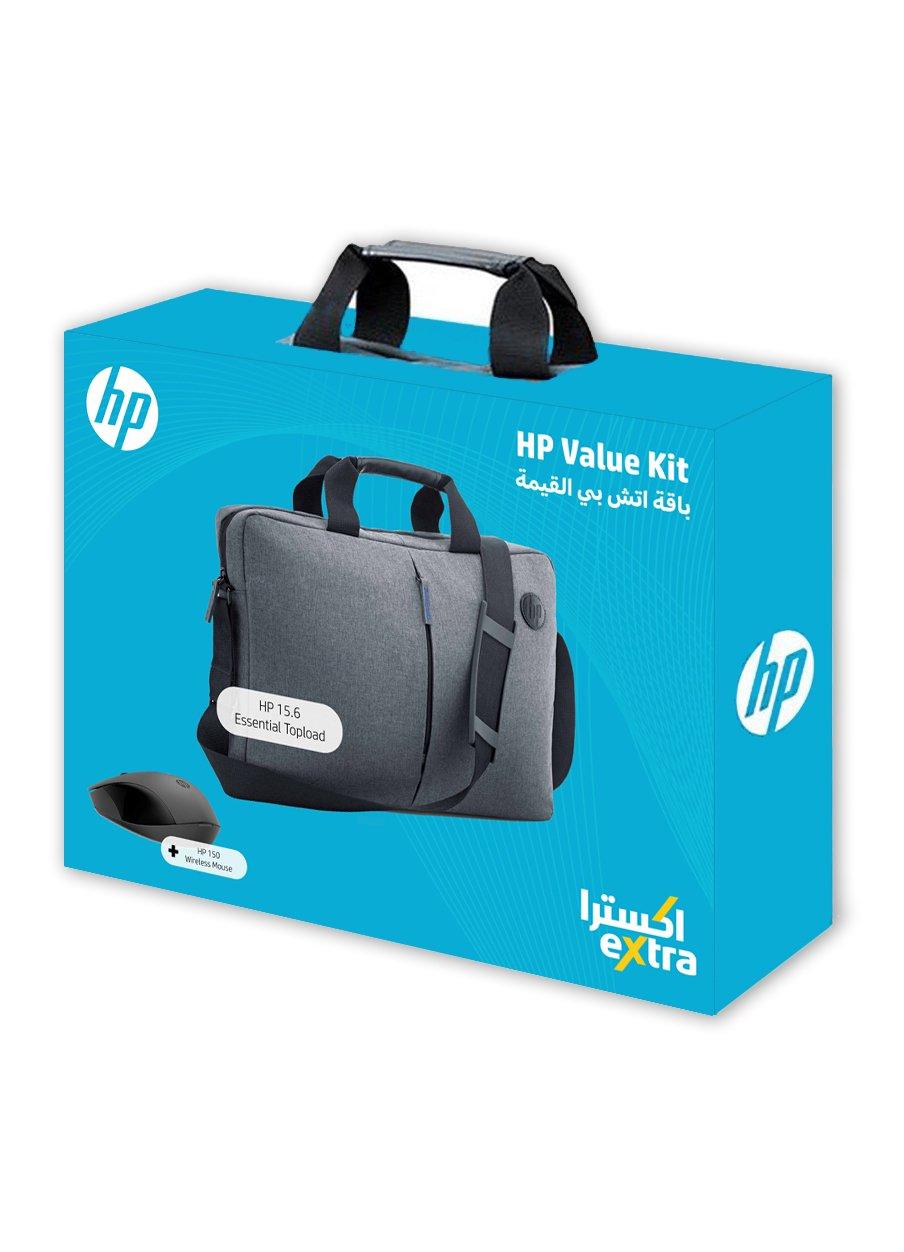 HP Bundle, 15.6 Essential Topload, Gray, Wireless Mouse, Black - eXtra Bahrain