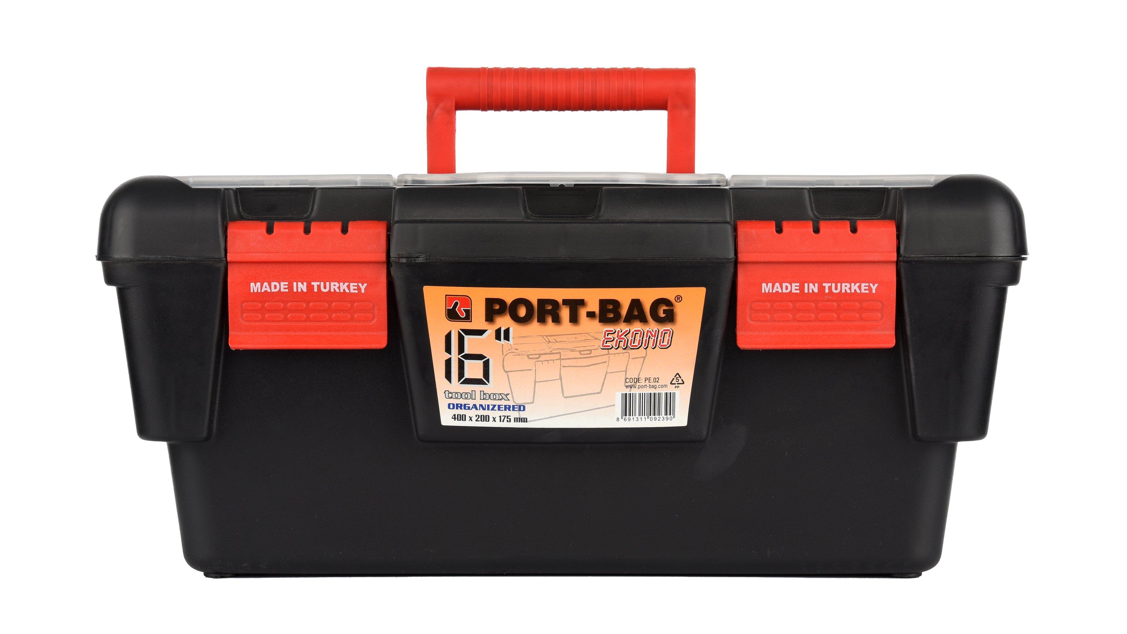 Port Bag, Plastic Tool Box 16 Inch With Tray - eXtra