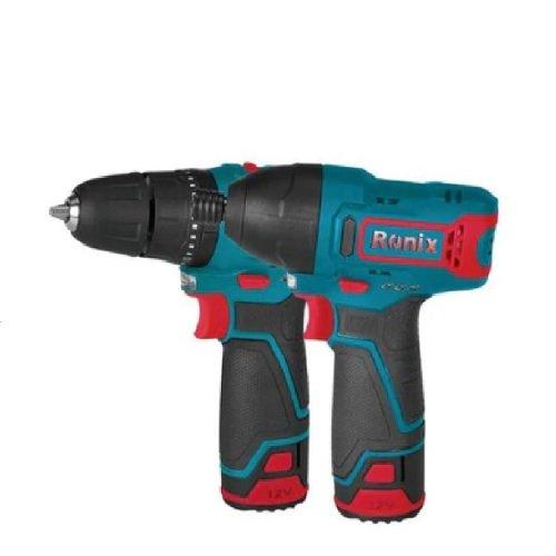 Ronix 12V Impact Drill and Screwdriver Kit Blue - eXtra Oman