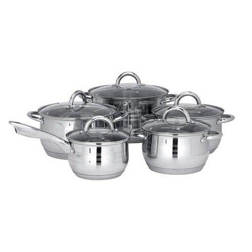 Royalford 10 Pcs Induction 1x2 Cookware Set. Stainless Steel - eXtra Oman