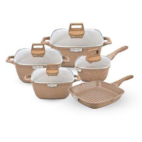 Royalford 9 Pcs Deluxe Die Cast Cookware Set - eXtra Oman
