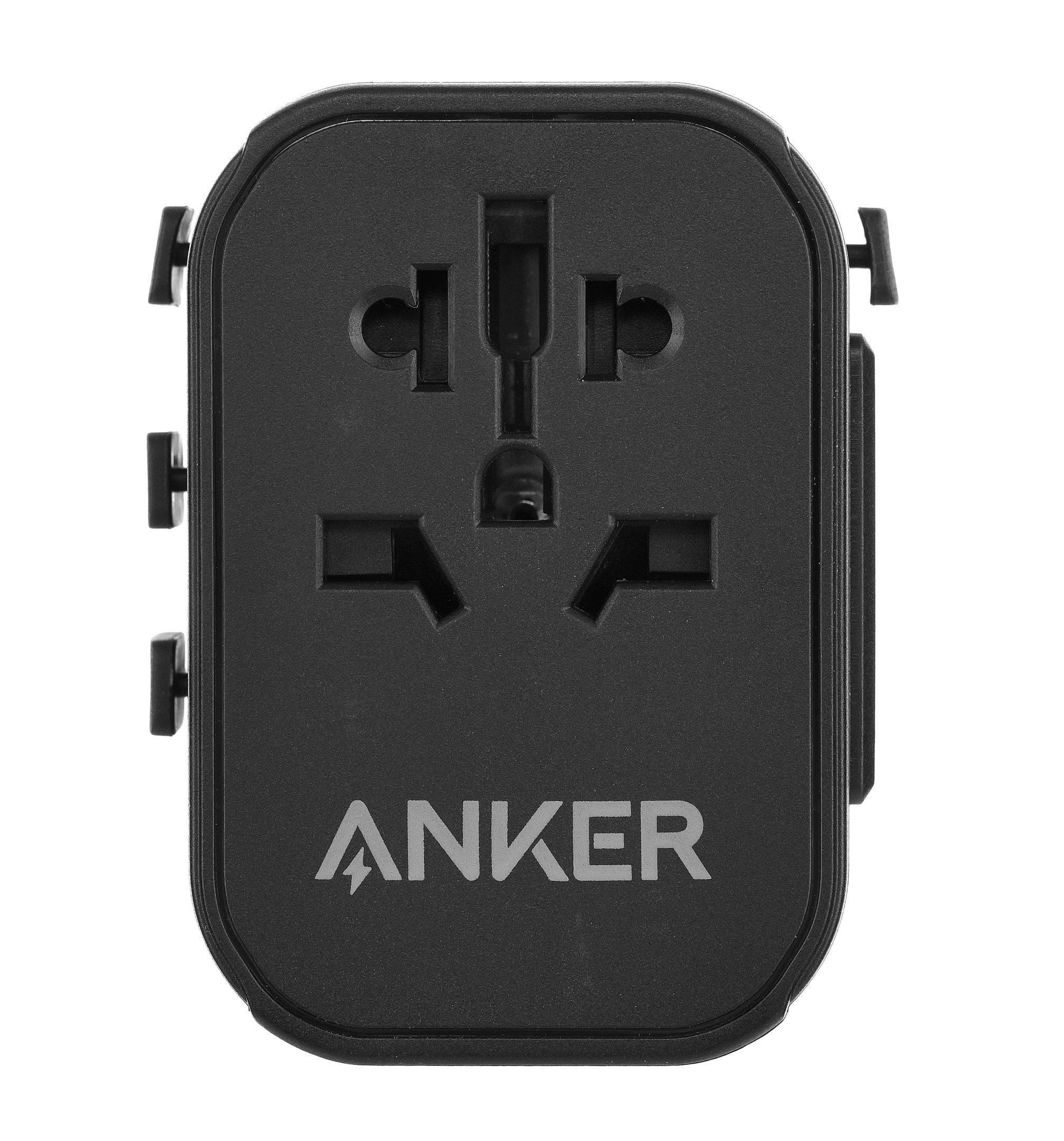Anker PowerExtend Travel Adapter USB-C 30W + USB A x 2 Black - eXtra
