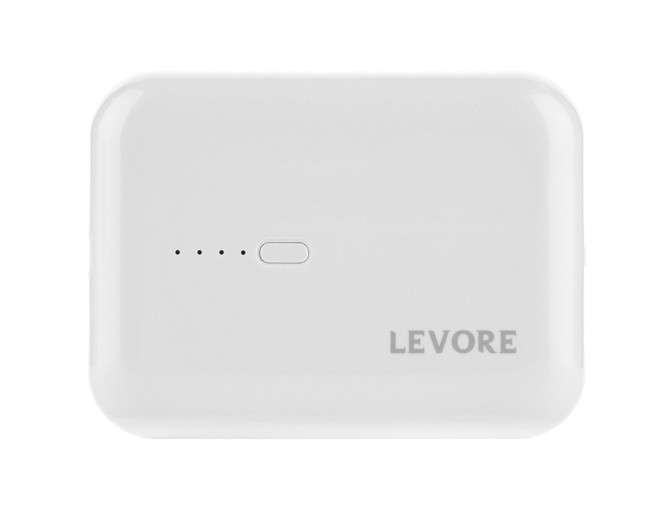 Levore ,PowerBank 10000mAh, Fast Charging 2 Ports , Whit - eXtra
