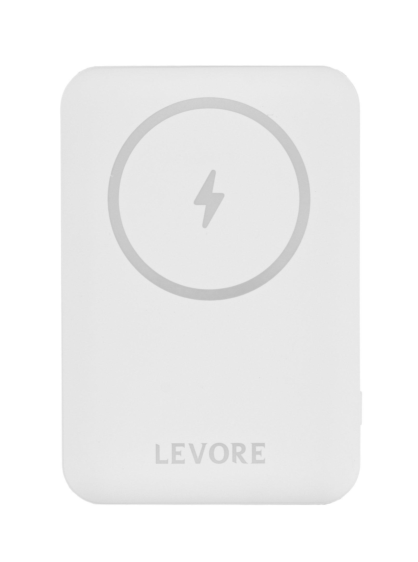 Levore , Wireless Magnetic ,PowerBank 5000mAh, Fast Charging , White ...