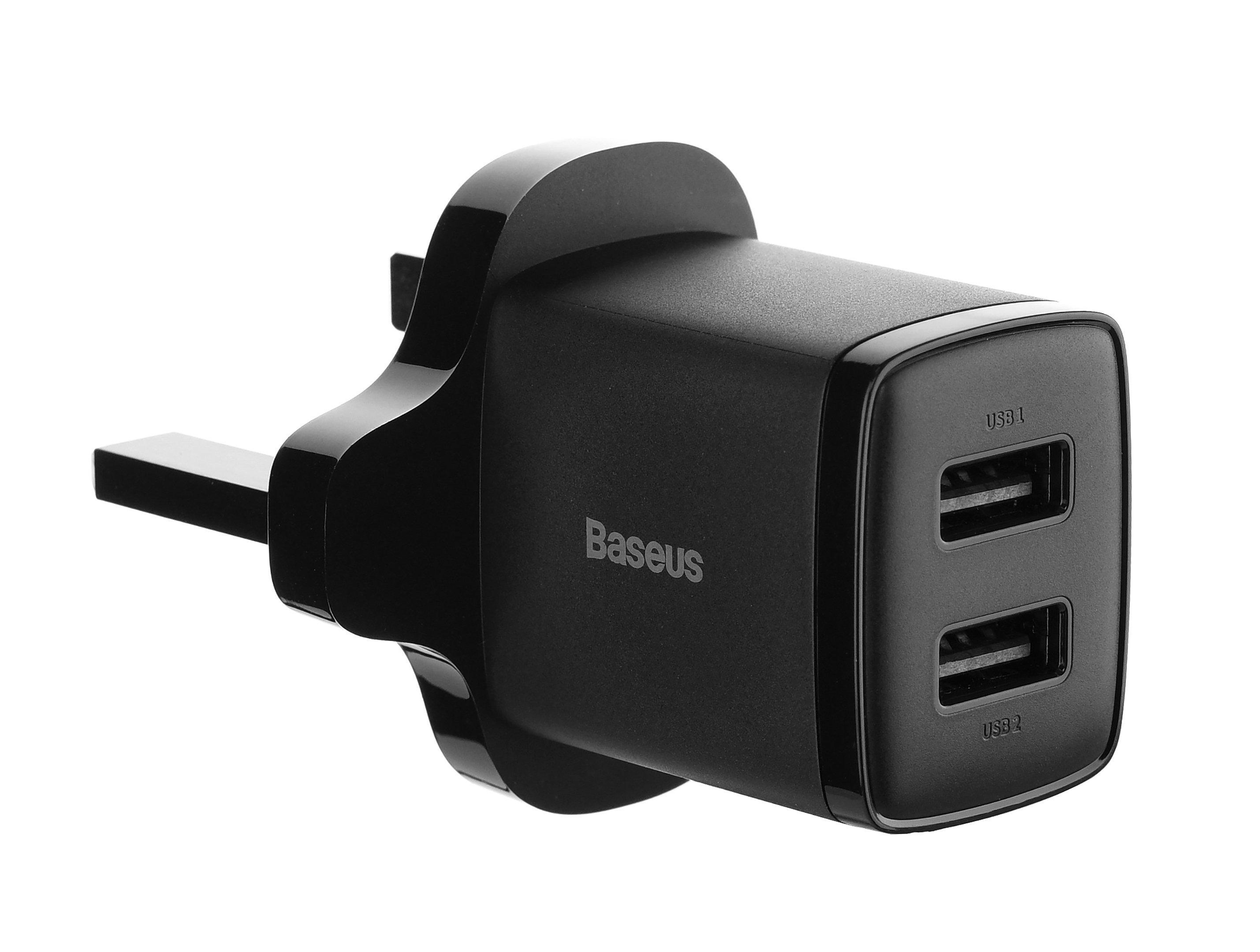 Baseus Compact Wall Charger 2U 10.5W UK Black - eXtra