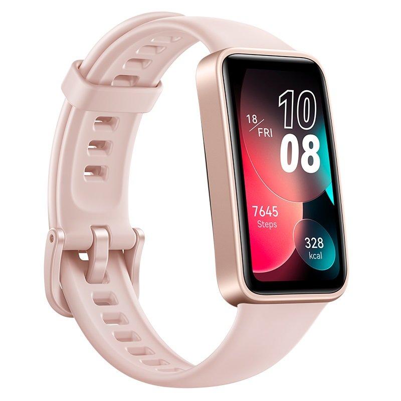 Huawei Band 8 Smart Watch, Ultra-Thin Design, Silicone Strap, Pink - eXtra