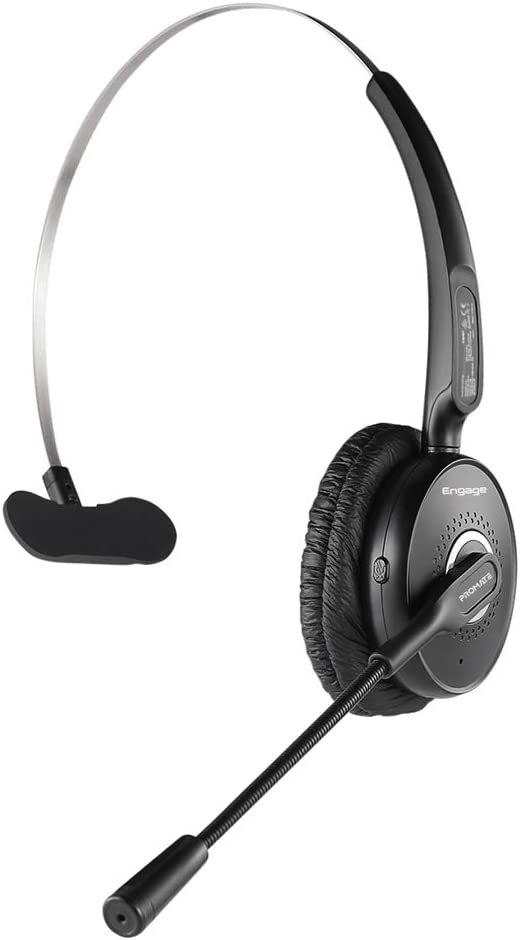 Promate CALLPRO ENGAGE Wireless Over-The-Ear Headset With External Boom ...