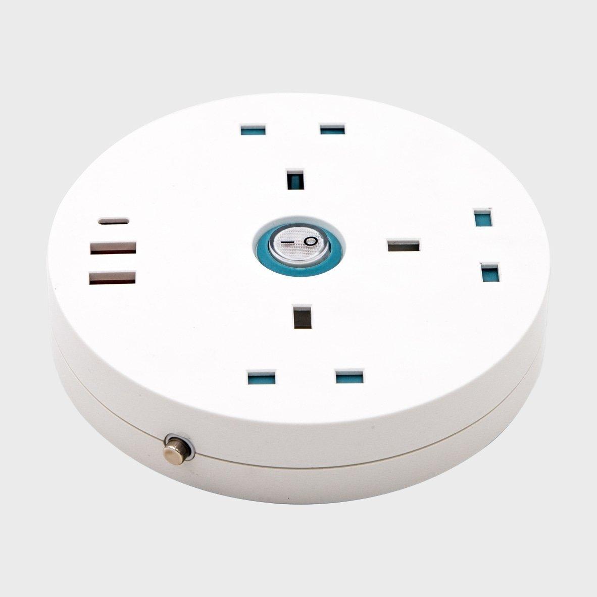 Home Best, Power Extension, 3 UK Sockets, 2 USB-A, 1 USB-C Ports, 2M, White - eXtra