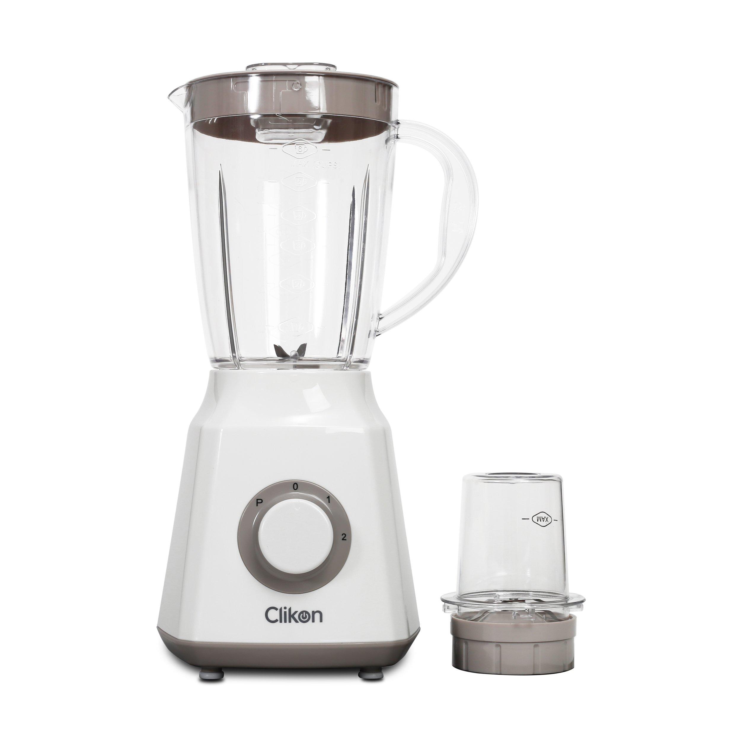 Clikon 2 in 1 Jar Blender, 1.5L 350W, White/Grey - eXtra Bahrain