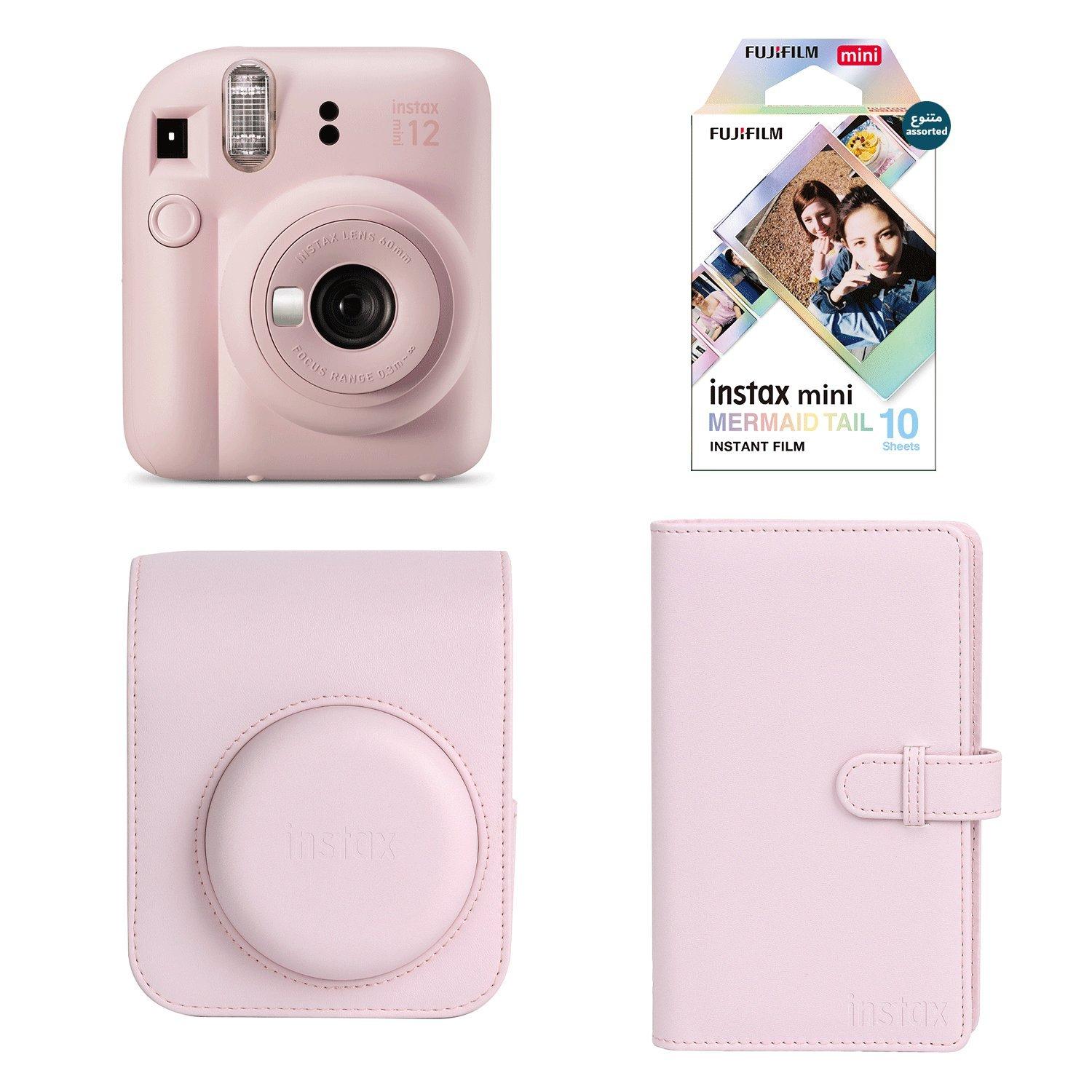 FUJIFILM, INSTAX Mini 12 Instant Film Camera, Gift box, Blossom Pink ...