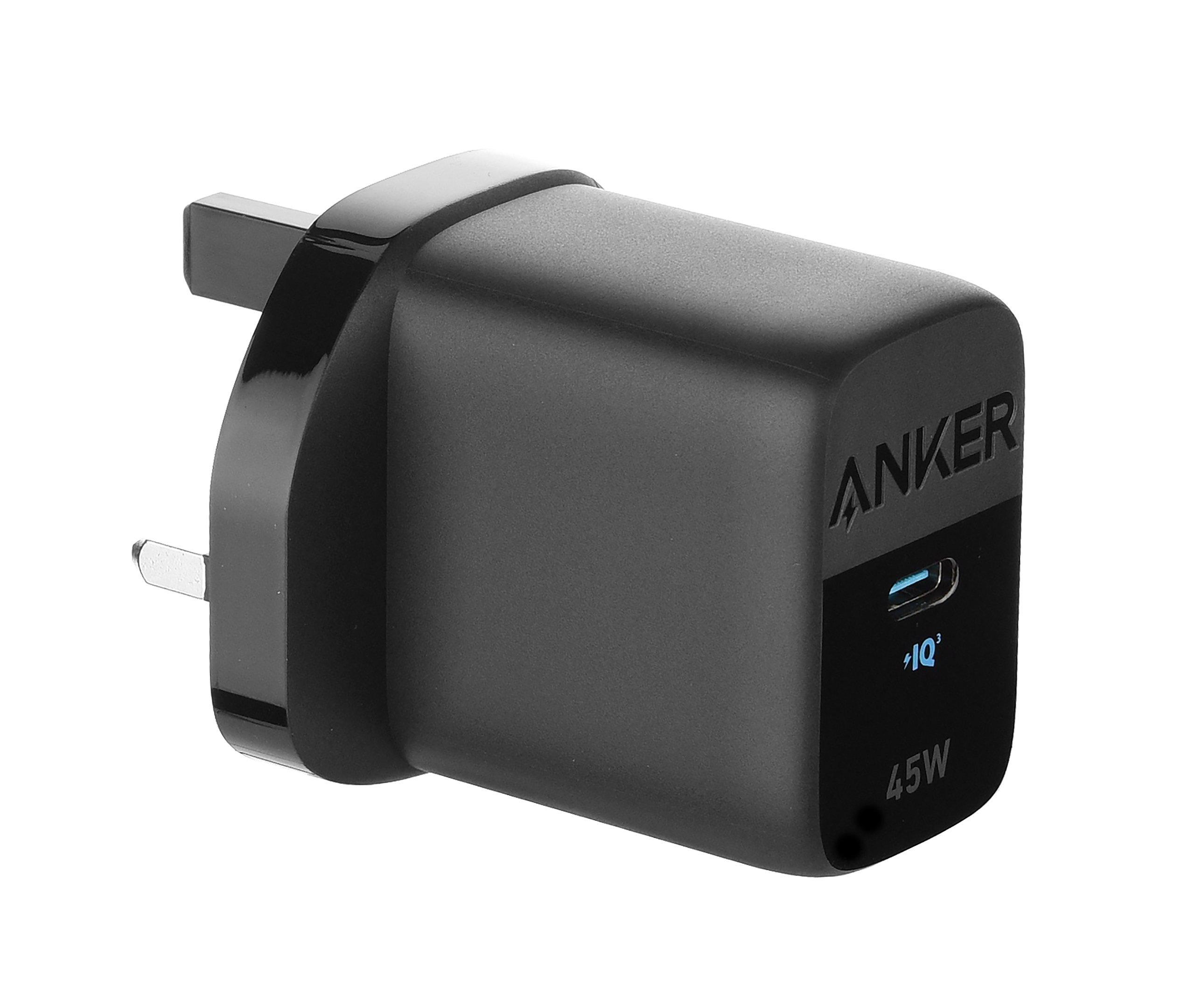 Anker, 313 USB-C Charger, 45 Watts, Black - eXtra Bahrain