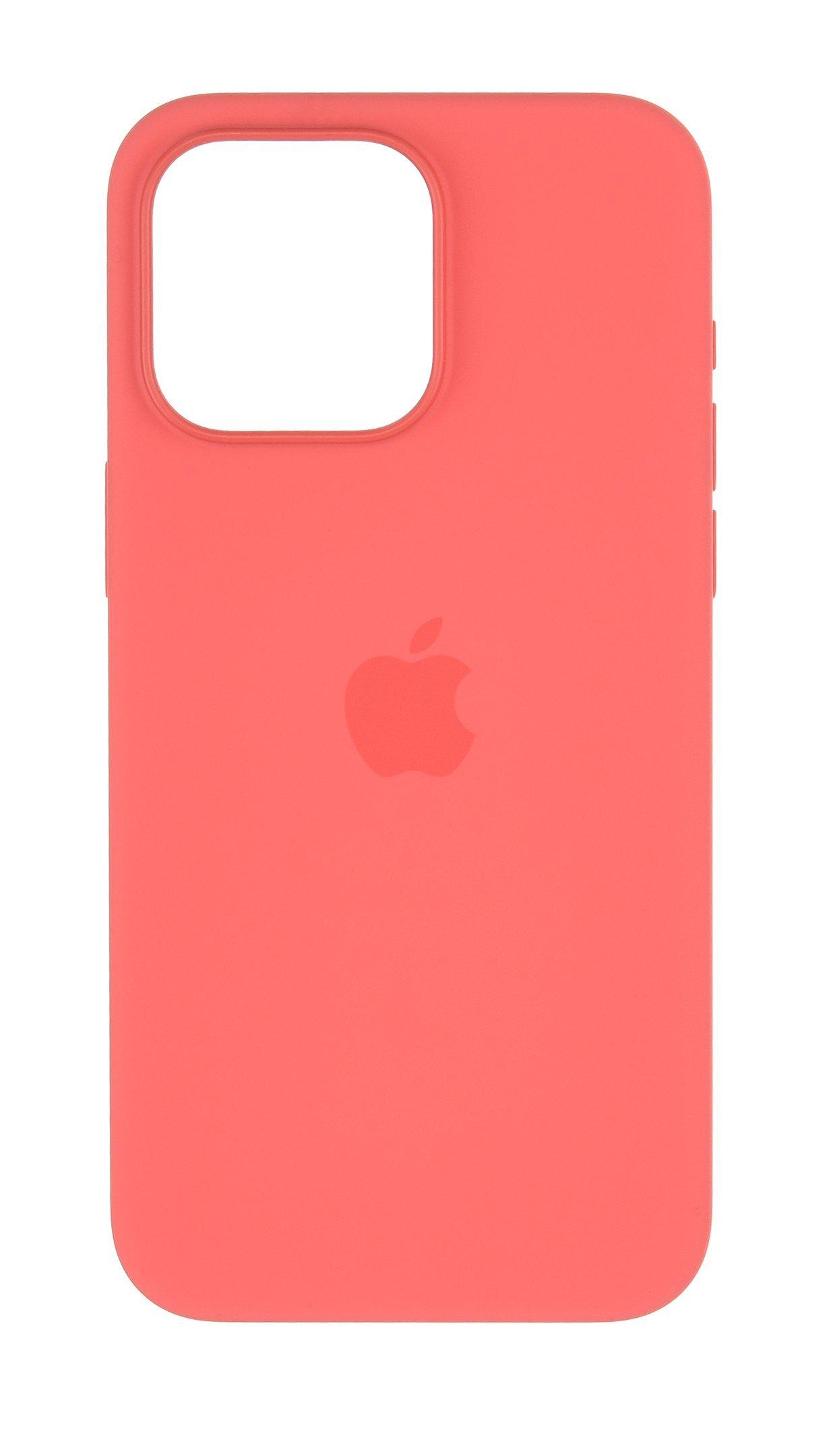 Apple iPhone 15 Pro Max Silicone Case with MagSafe, Guava - eXtra Oman
