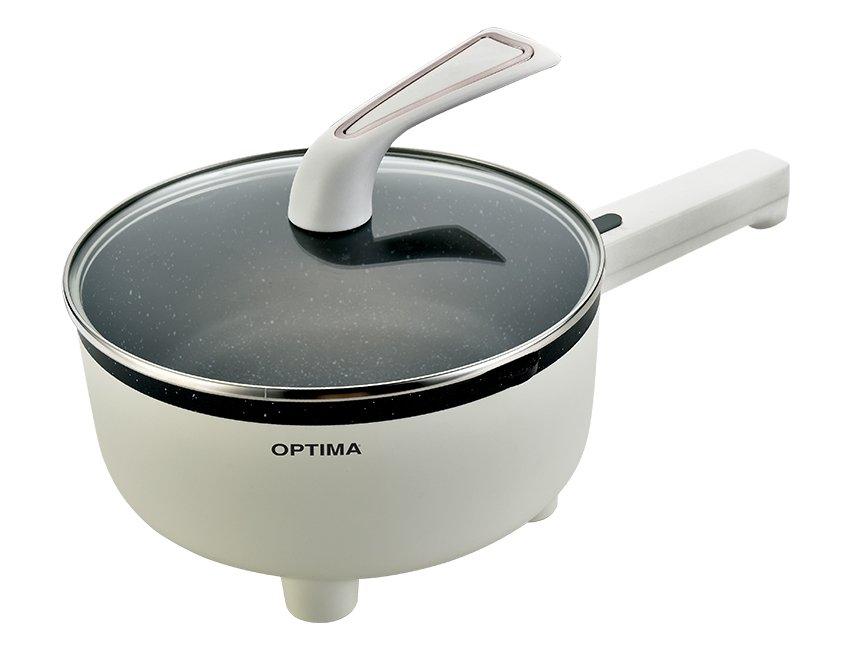 Optima 2.2L Non-Stick 1300W Electric Wok Black/White - eXtra Bahrain