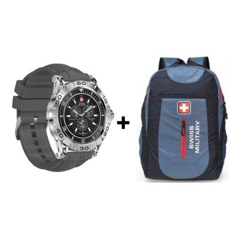 Swiss Military, Dom2 Smart Watch, 1.39 Inch, Grey + 15.6Inch Backpack ...