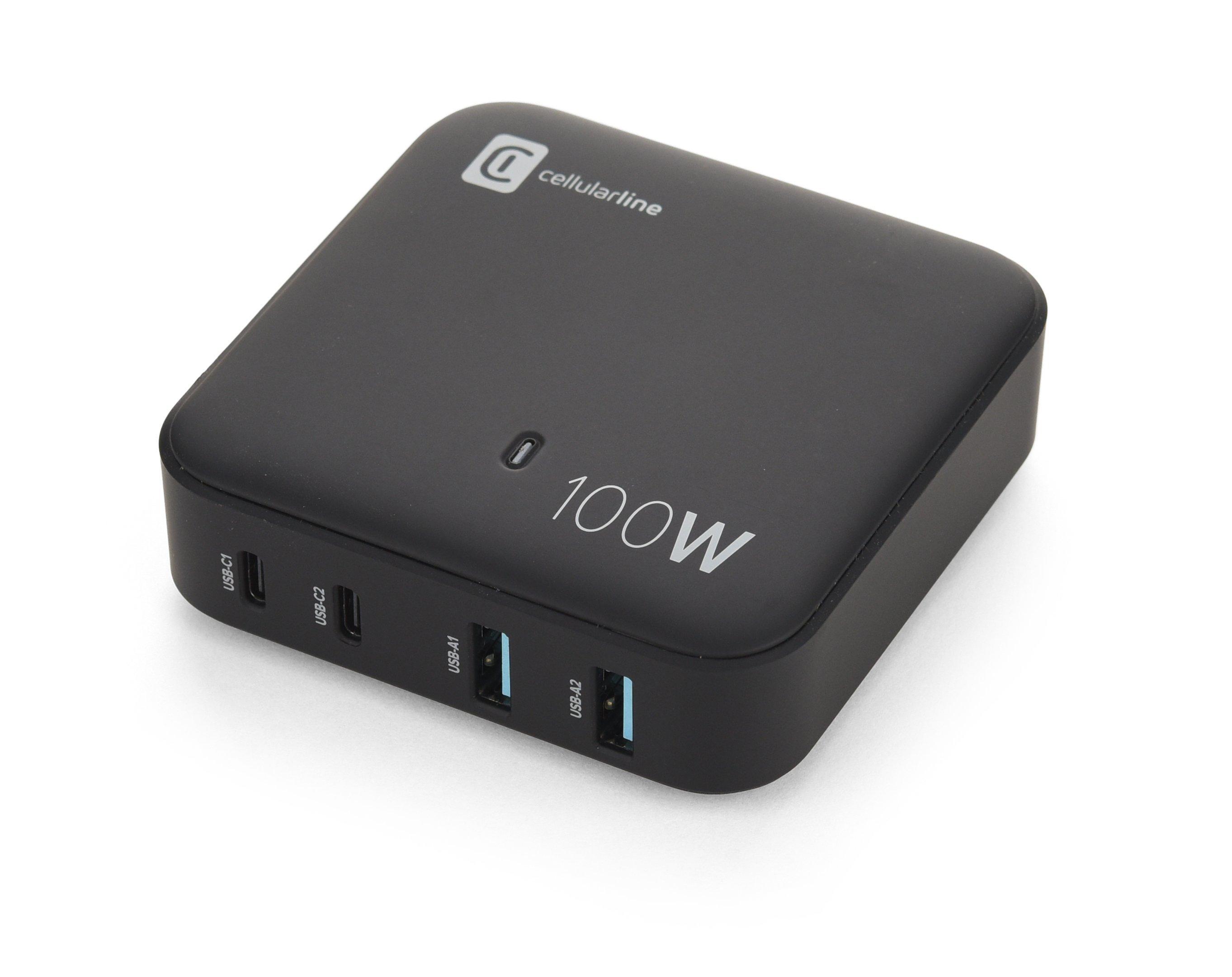 Cellularline, Multipower Desk, 100W, Black - eXtra