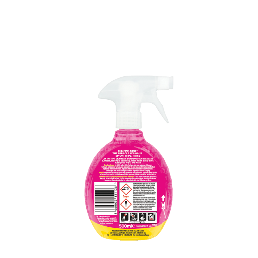 The Pink Stuff, Miracle Wash Up Spray, 500ml - eXtra