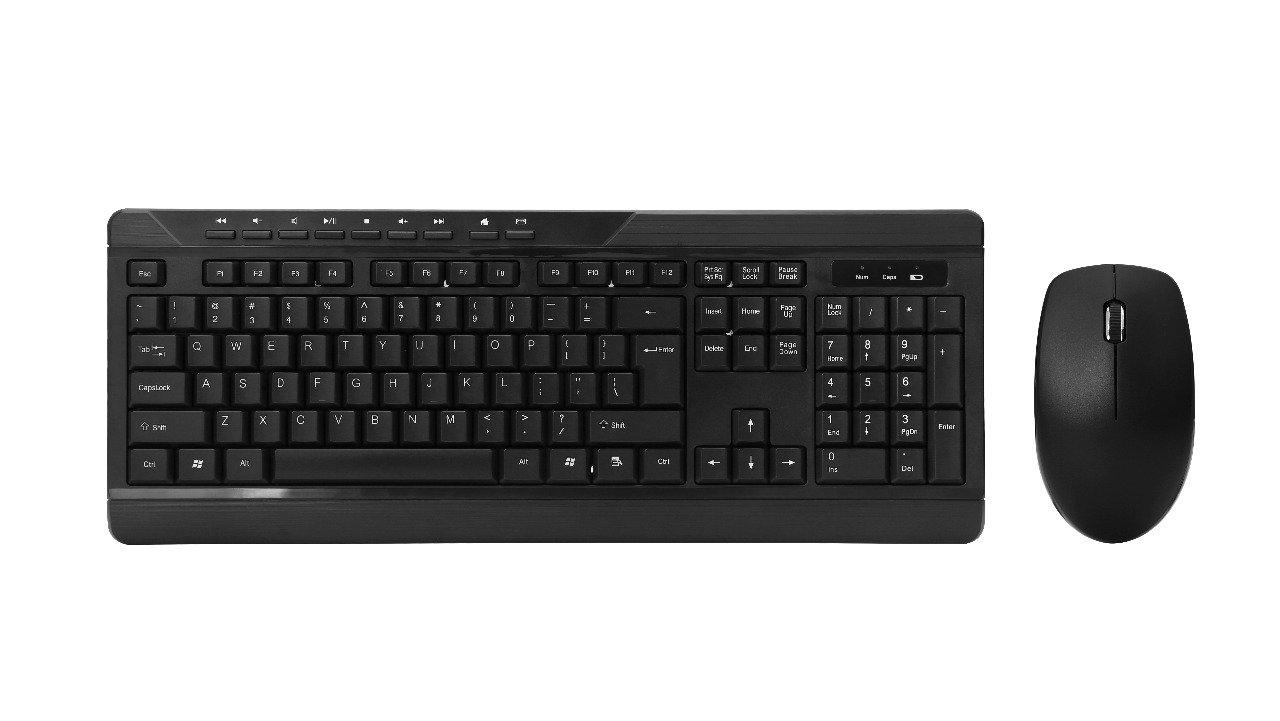 2B KB443 Combo Wireless Keyboard and Mouse, Black - eXtra