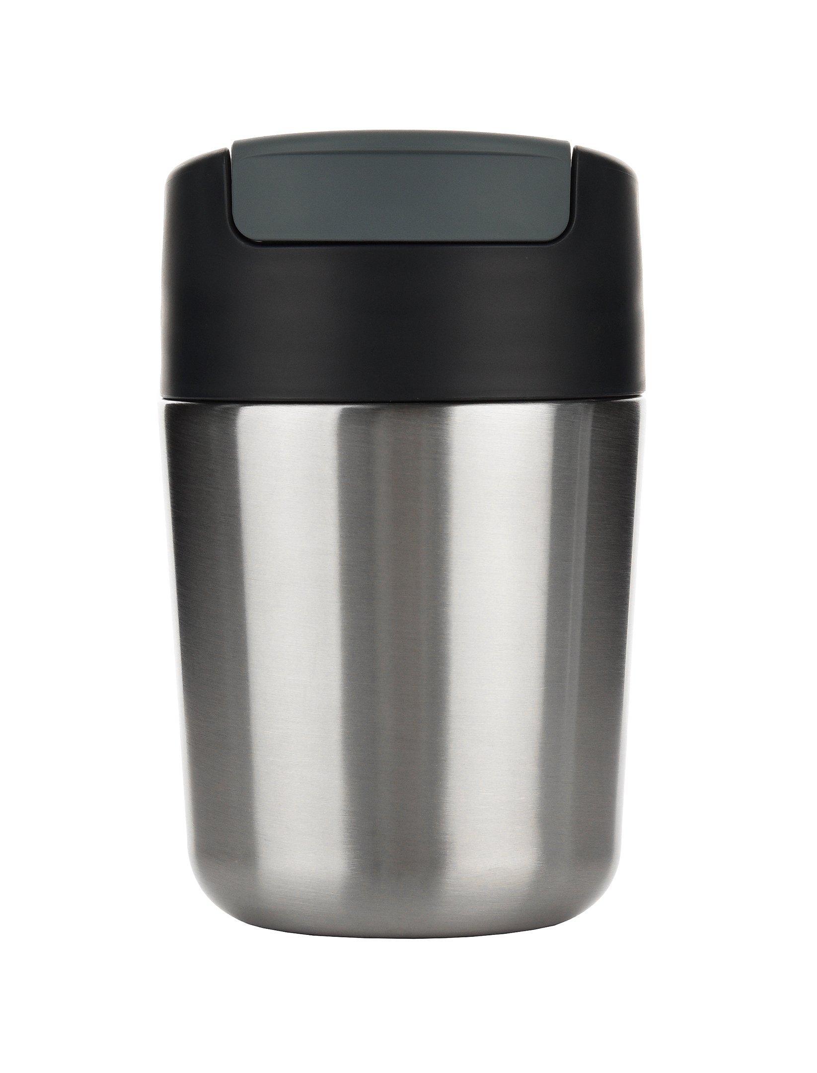 Joseph Joseph Steel Travel Mug, 340 ml Capacity, Anthracite - eXtra