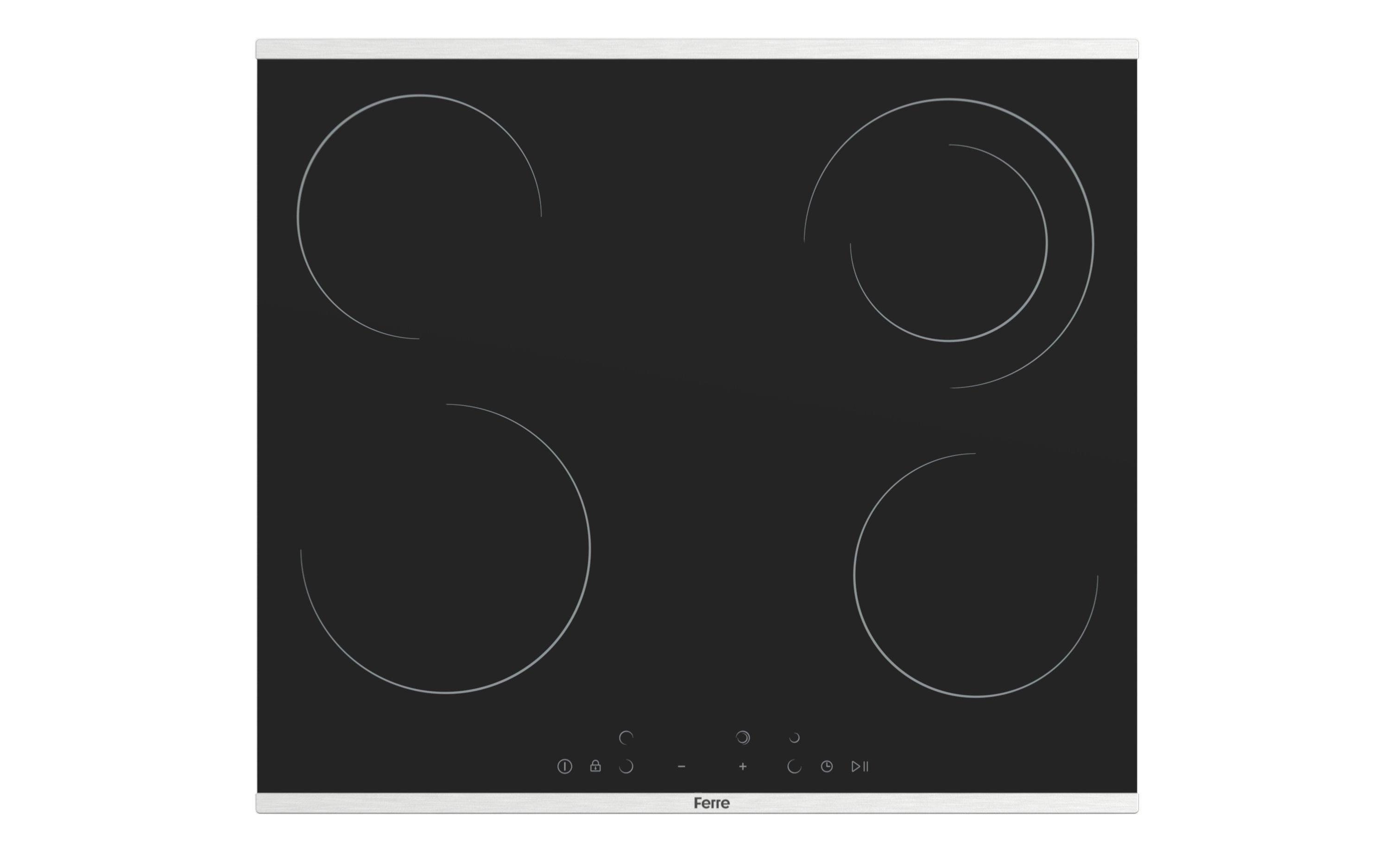 Ferre 60CM 4 Cooking Zones Built-In Ceramic Electric Hob Black - eXtra ...