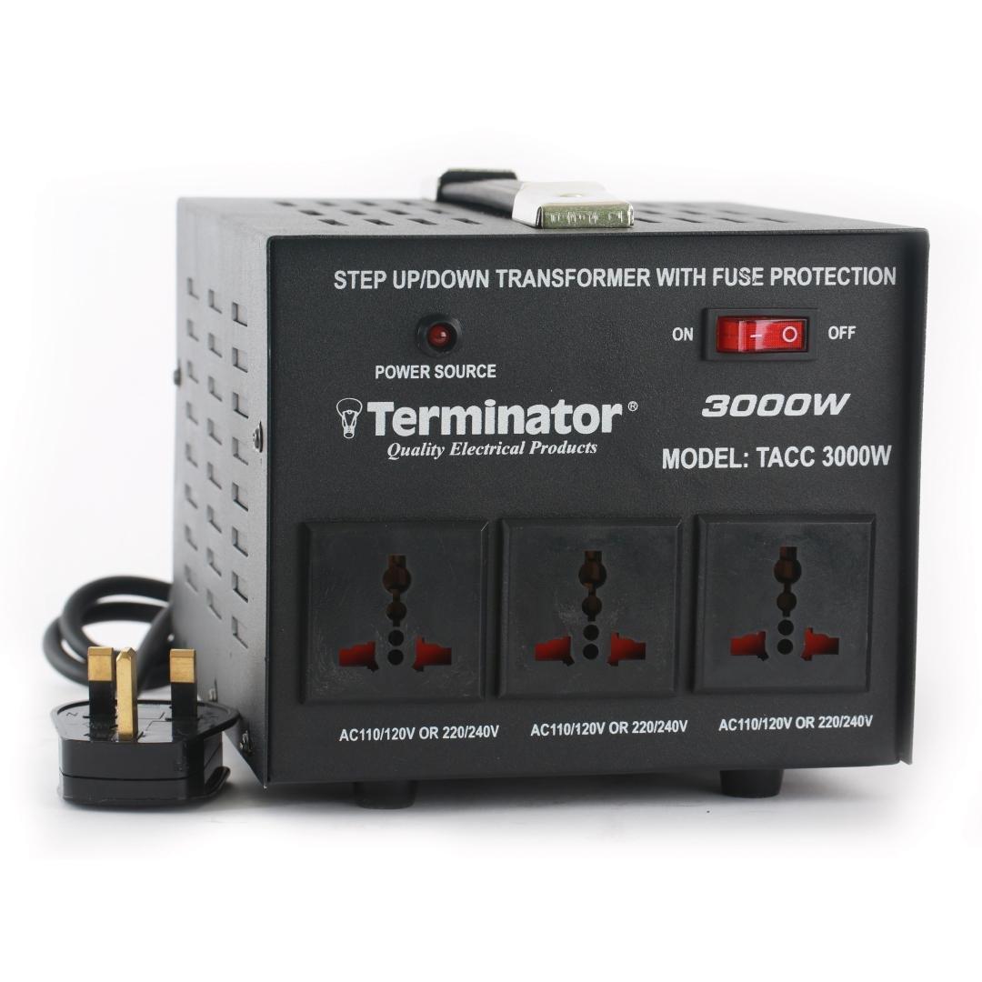 Terminator 3000W Ac To Ac Convertor Black - eXtra Bahrain