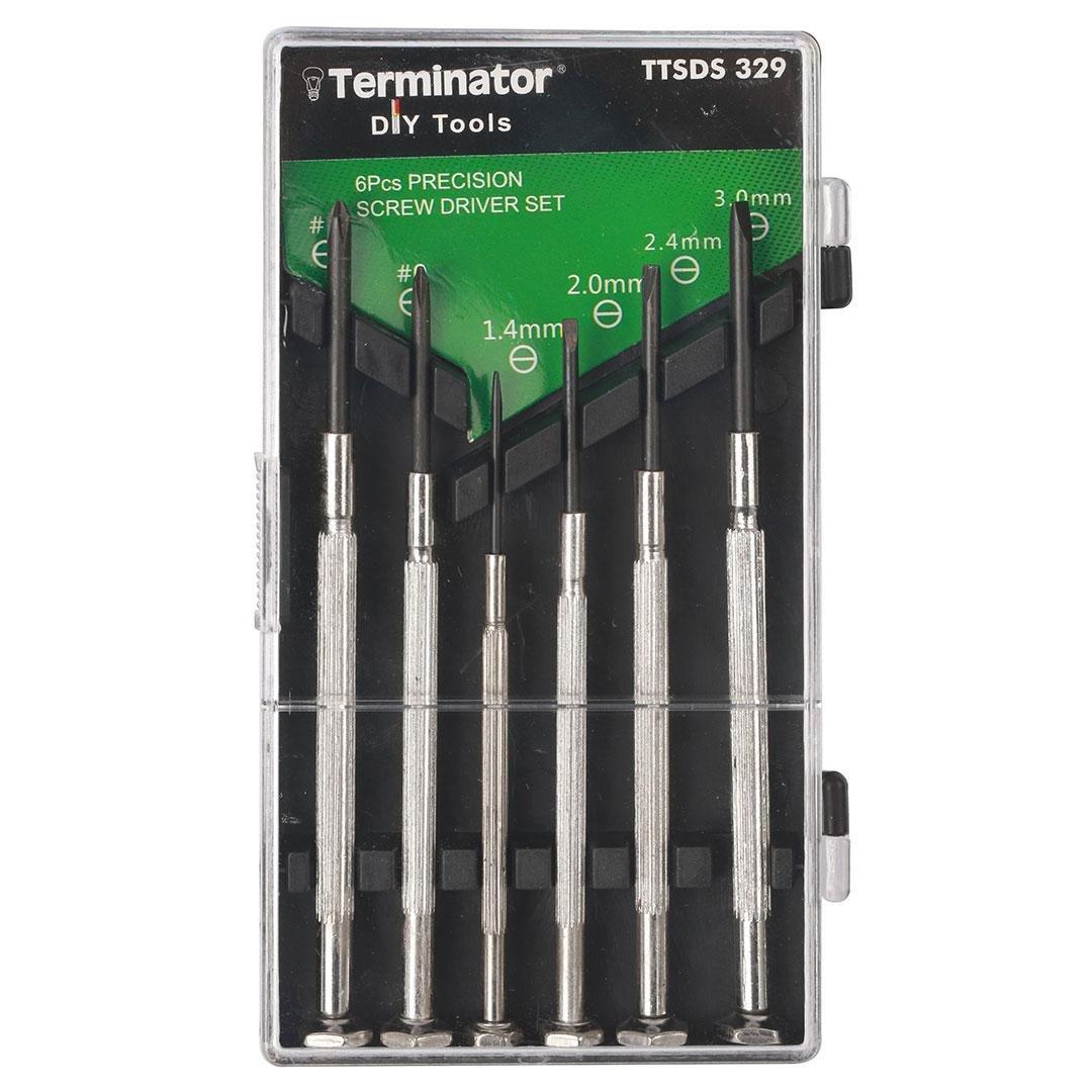 Terminator 6Pcs Mini Screw Driver Precision Set Tweezer Silver - eXtra ...
