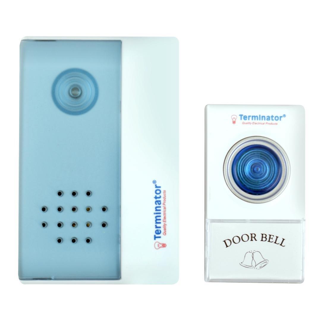 Terminator Door Bell Digital Wireless White/Blue - eXtra Bahrain