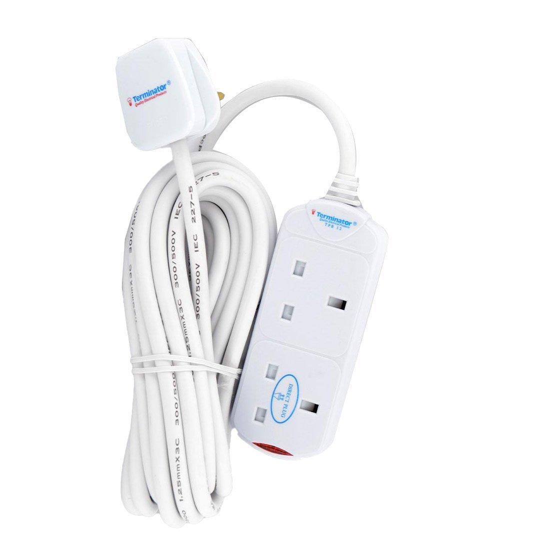 Terminator 2 Way 3Mtr Wire With 13Amp Extension Board White, - eXtra ...