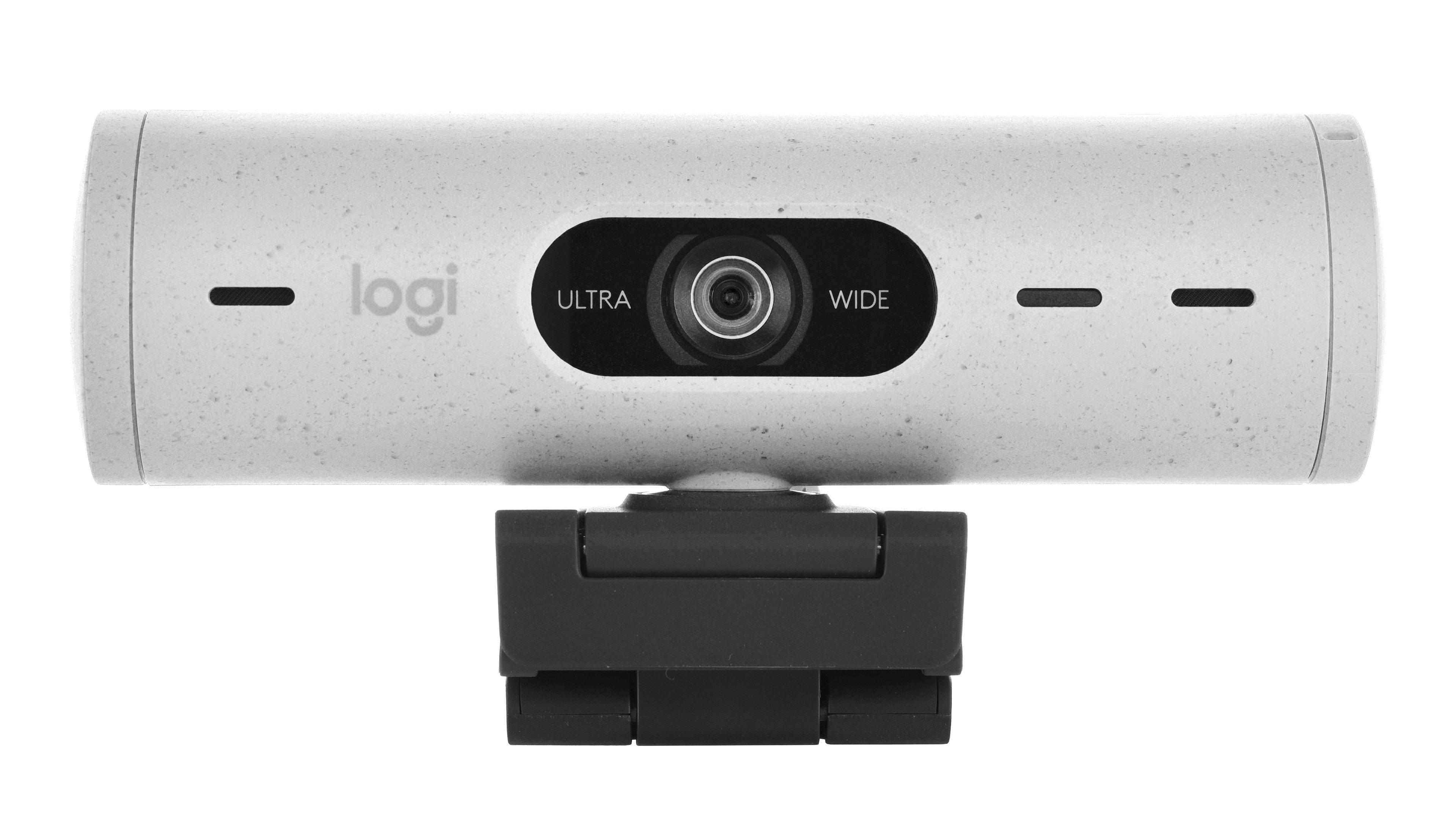 LOGITECH Brio 500 Webcam, FHD 1080p, Shutter, Built-in Mic, Off White ...