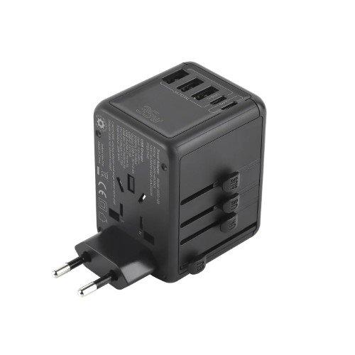 Helix 35W Universal Travel Charger, Black - eXtra Oman
