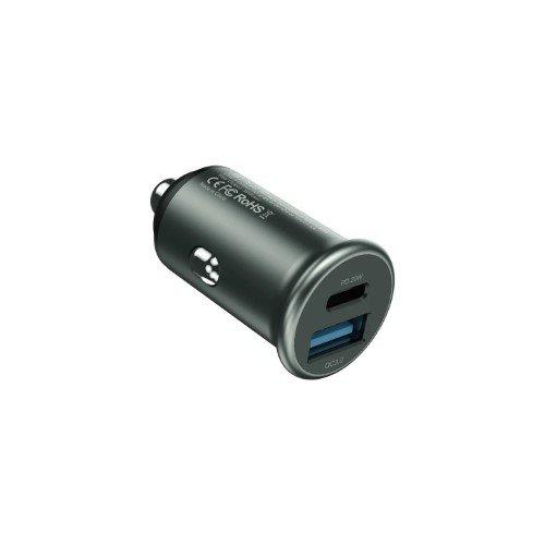 Helix Ultra Fast Car Charger, 38W, Silver - eXtra Oman