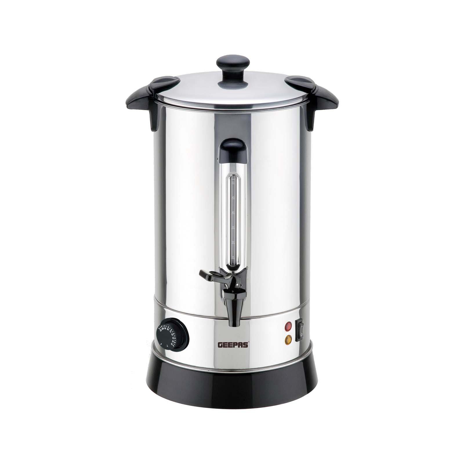 Geepas 20L Stainless Steel Water Boiler 1650W Black/Silver - eXtra Bahrain