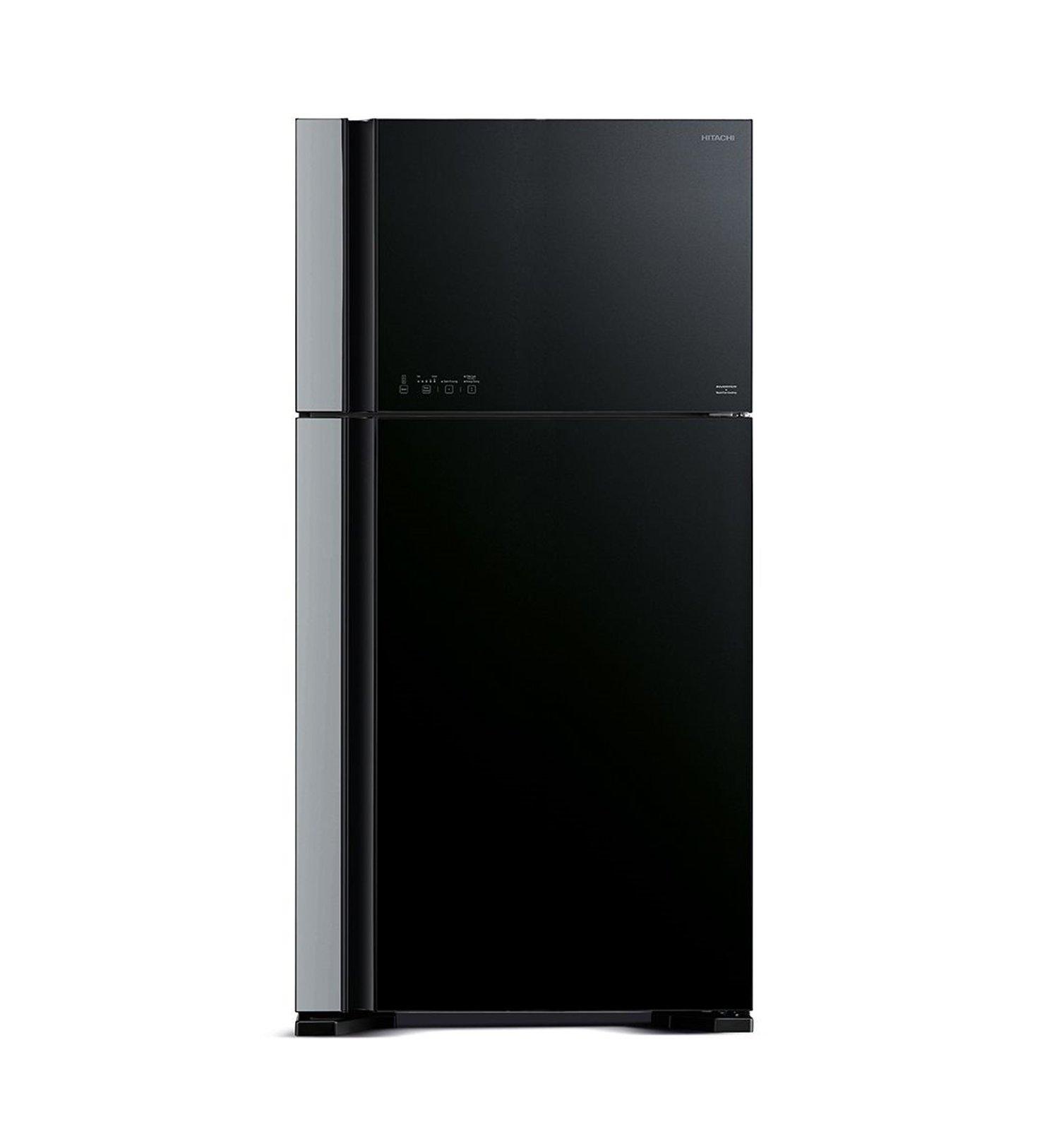 Hitachi 2 Door 710L Gross 509L Net Top Mount Glass Refrigerator Black ...