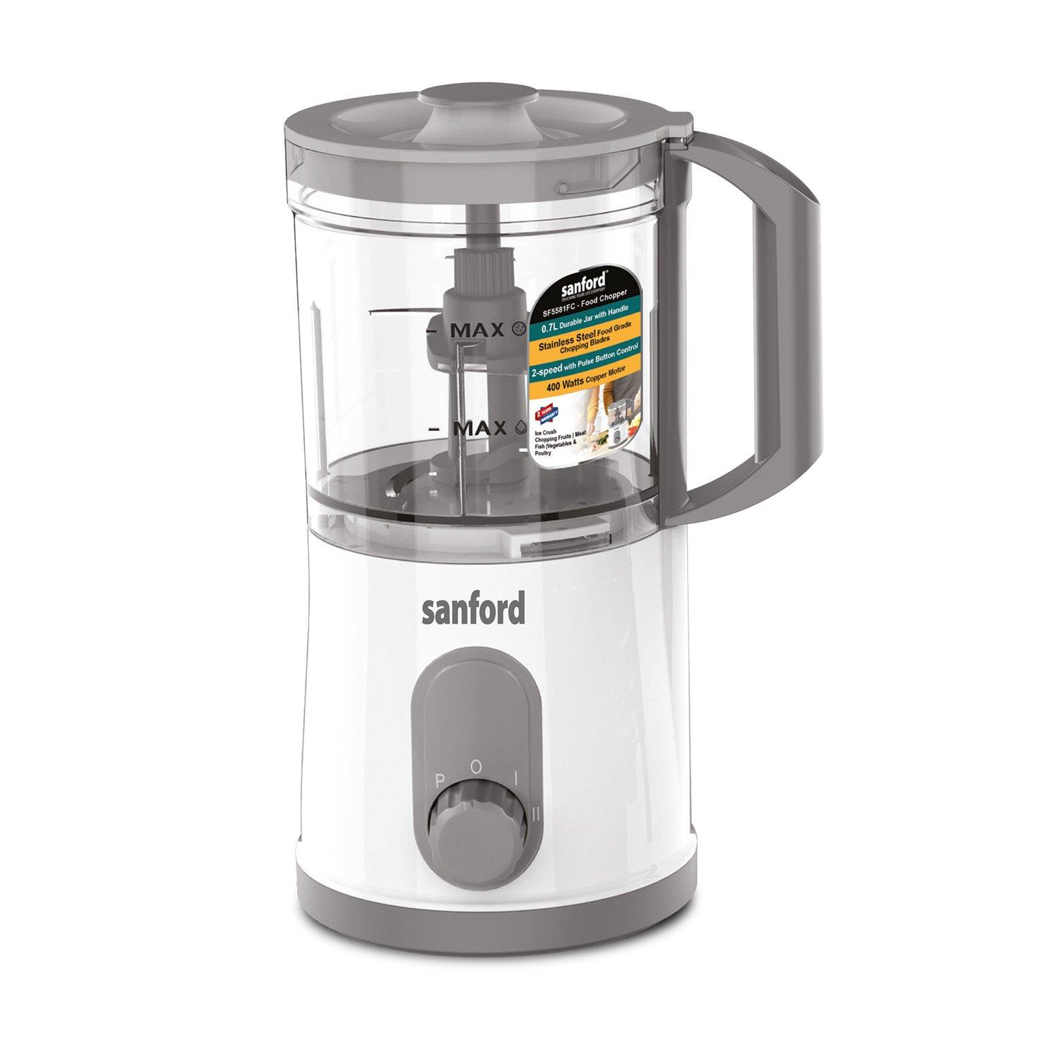 سانفورد ، قطاعة طعام 400 وات ، ابيض/رمادي - اكسترا البحرين