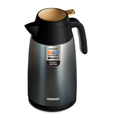 Homeway 1L Vacuum Flask, Glass - eXtra Oman