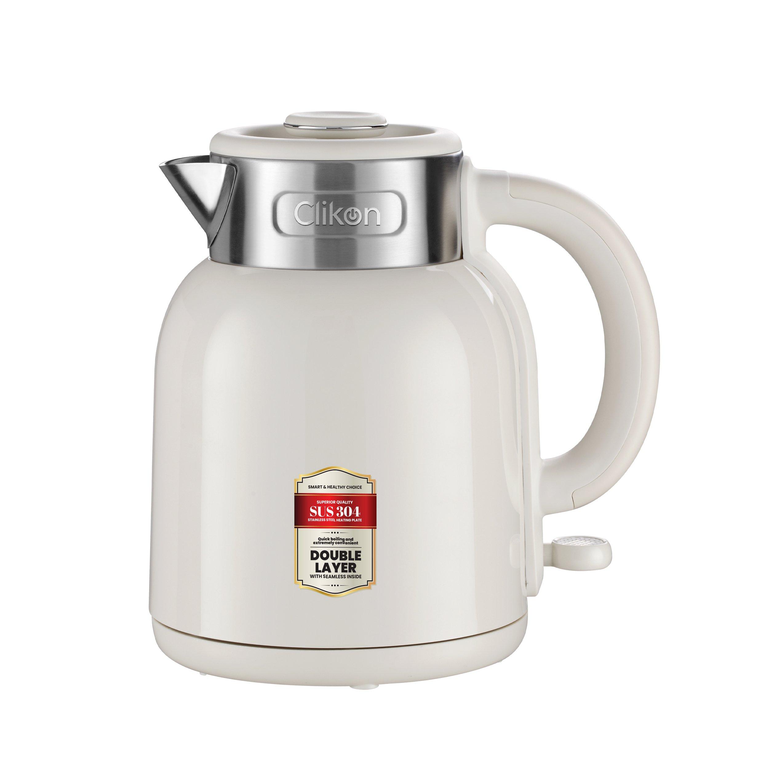 Clikon 1.5L Electric Kettle 1600W White - eXtra Bahrain