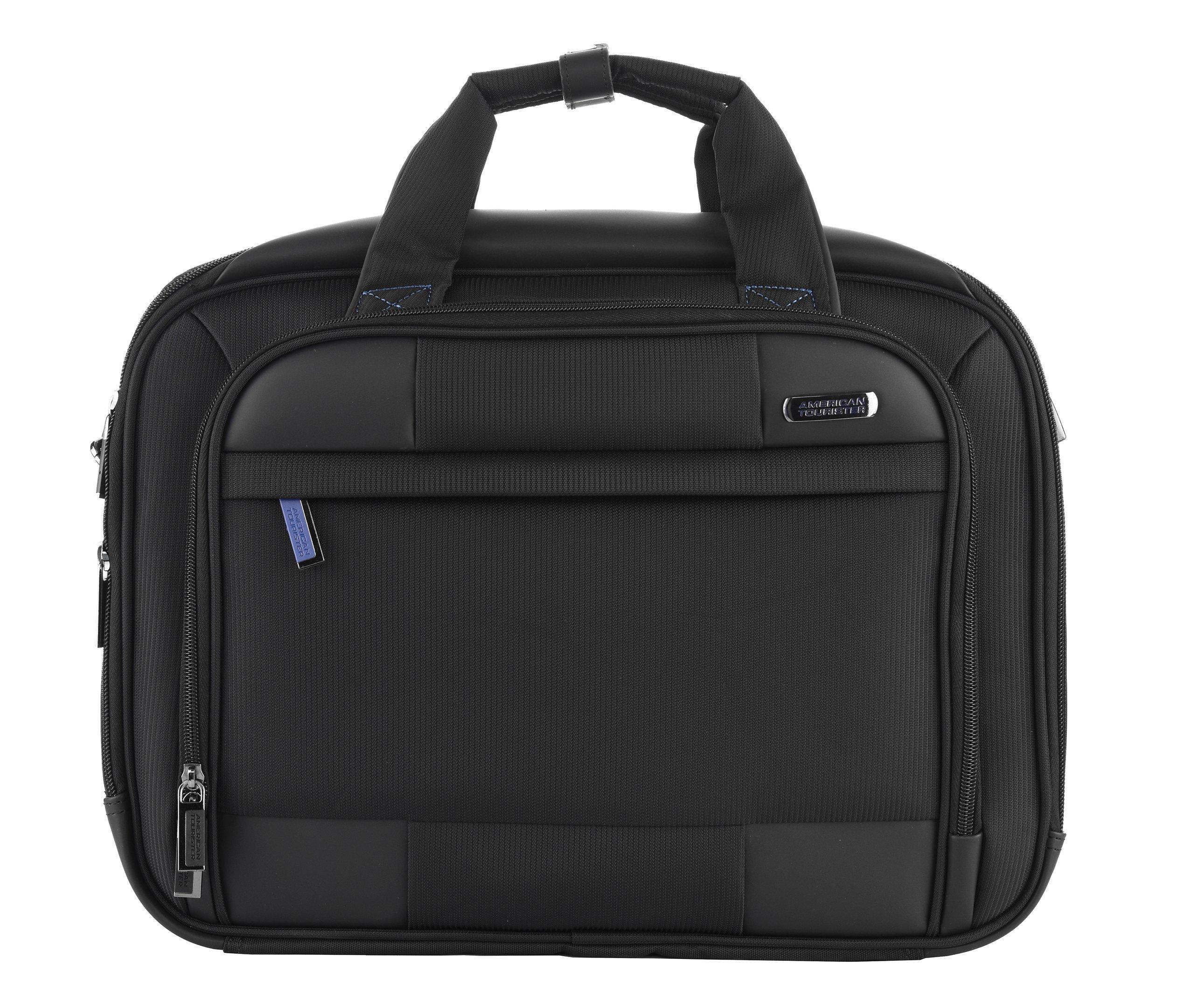AMERICAN TOURISTER Merit Laptop Briefcase, 14 Inch, Black - eXtra