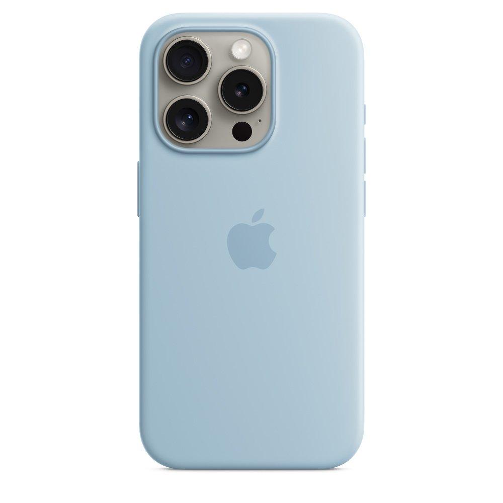 Apple iPhone 15 Pro Max Silicone Case with MagSafe,Light Blue - eXtra